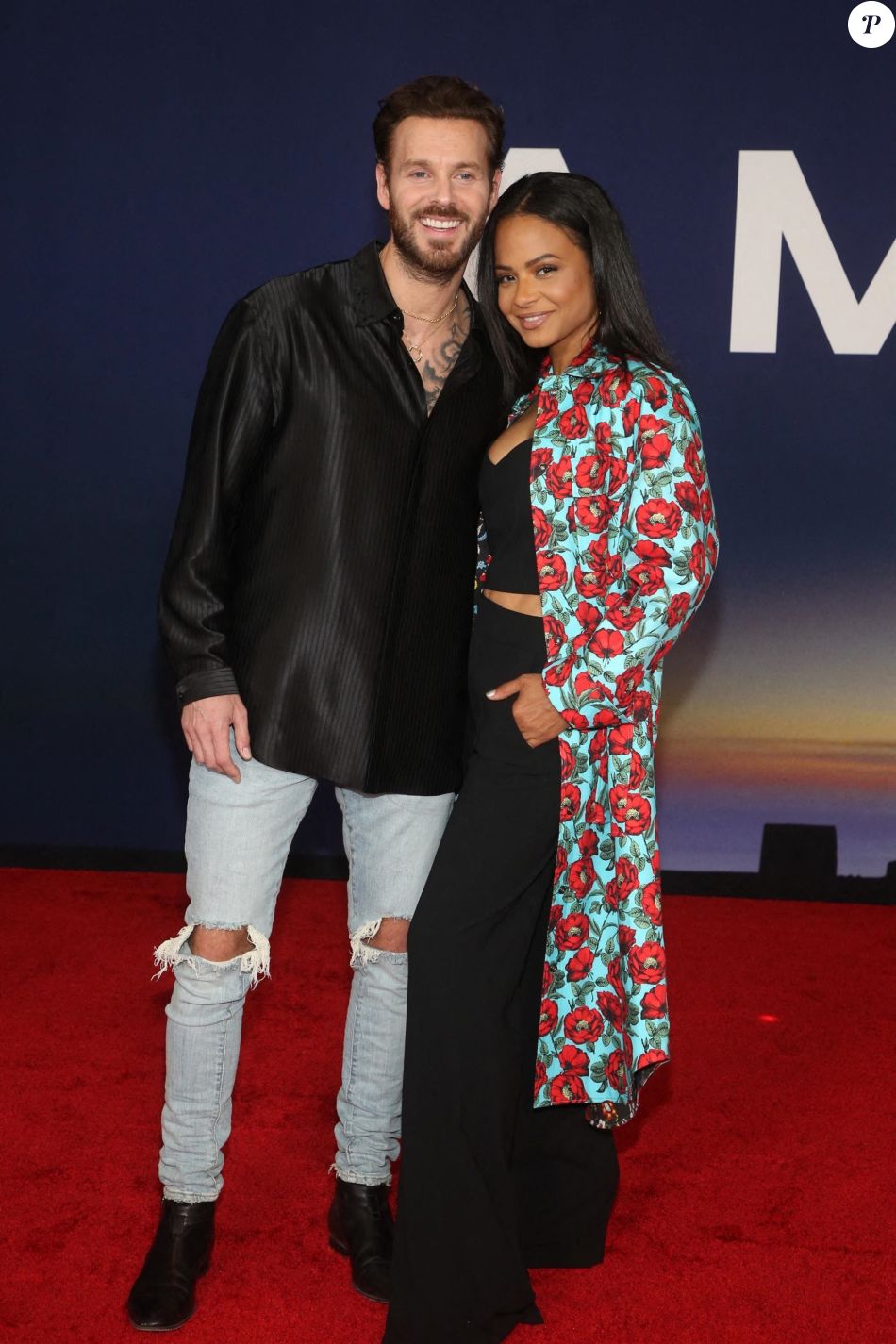 Matt Pokora et sa femme Christina Milian - Photocall lors de la ...
