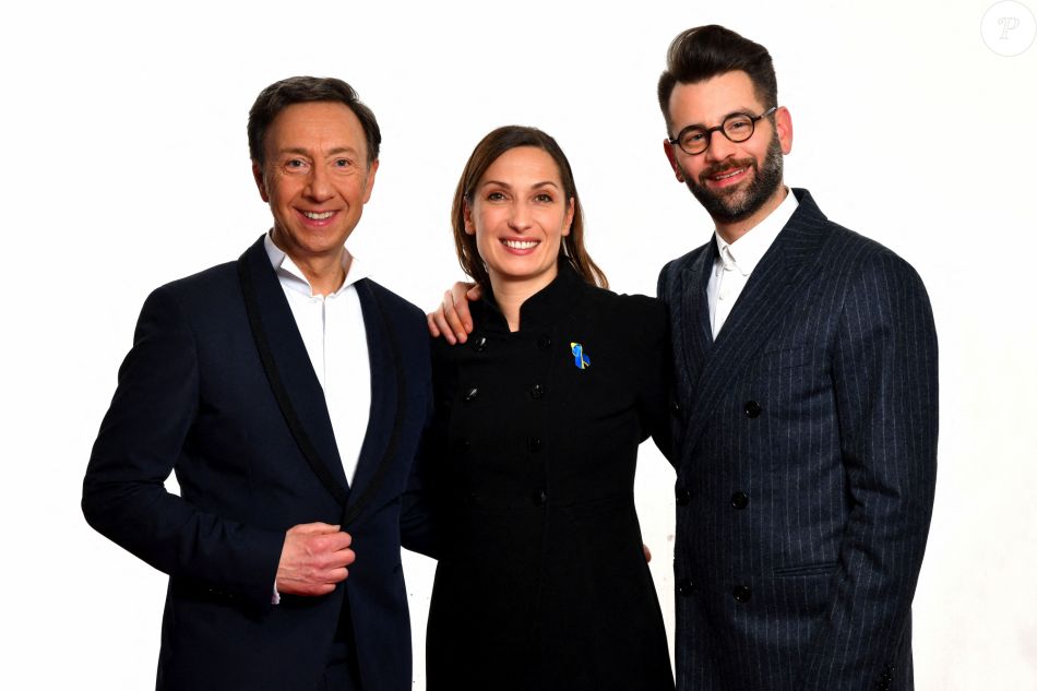 Stéphane Bern, Ariane Matiakh qui a dirigé l'orchestre philharmonique de Nice durant la soirée ...