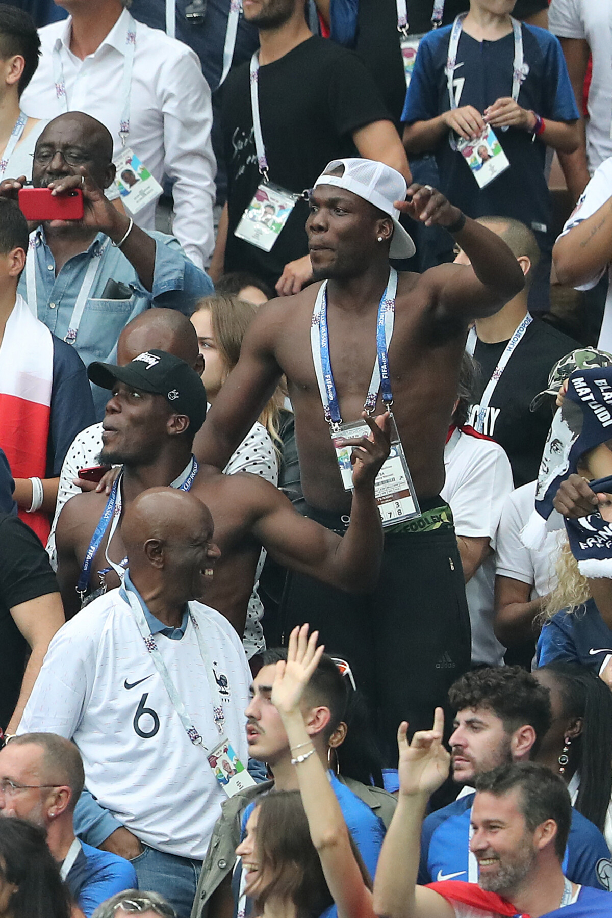 Photo : Florentin Pogba et Mathias Pogba au stade Loujniki lors de la ...