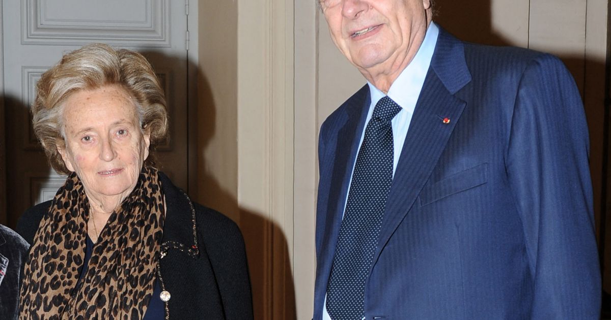 Bernadette Chirac et son mari Jacques Chirac au Sénat à Paris. Le 16 ...