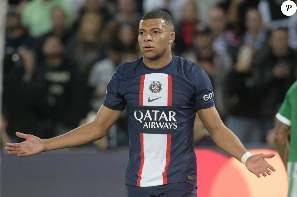 Kilian Mbappé au match de Ligue Des Champions 2022 (LDC) PSG- Macabi Haifa (7-2) au Parc des ...