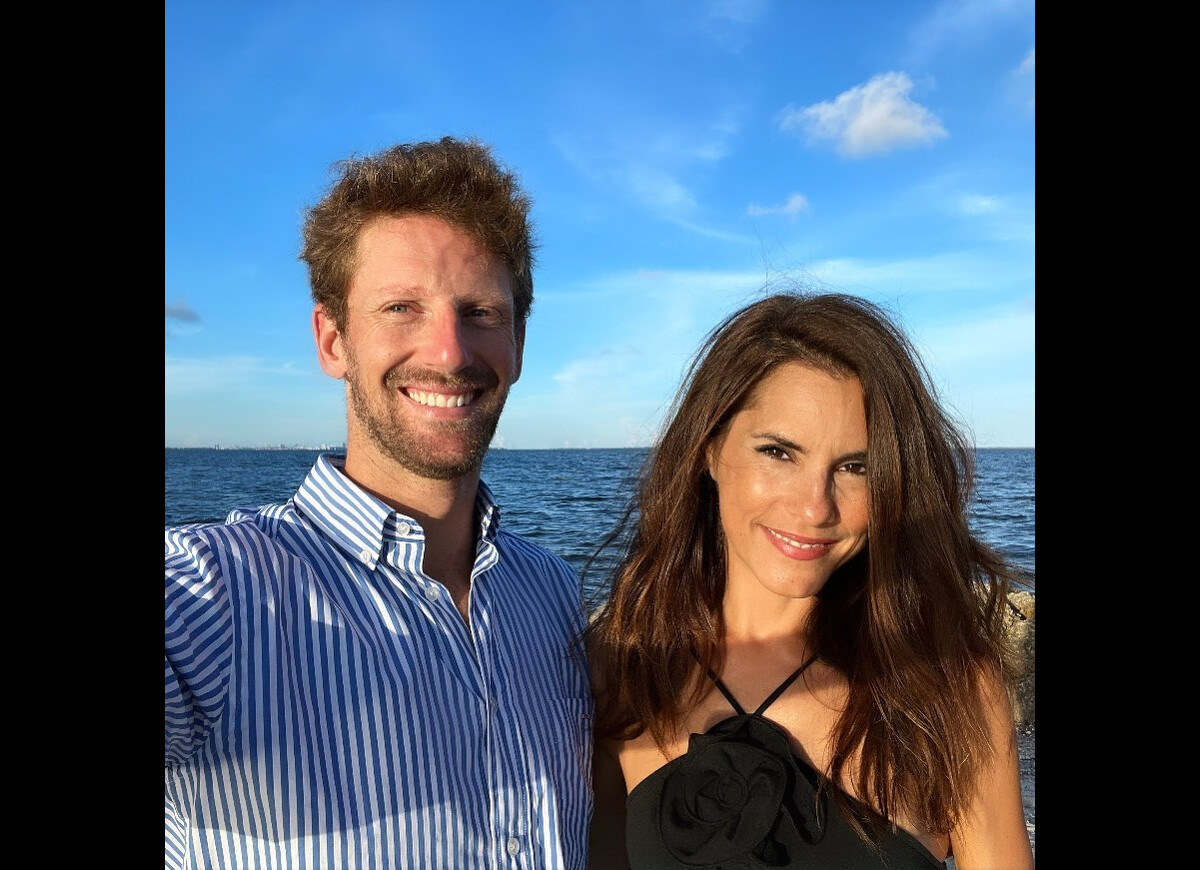 Photo : Marion Jollès et son mari, Romain Grosjean. - Purepeople