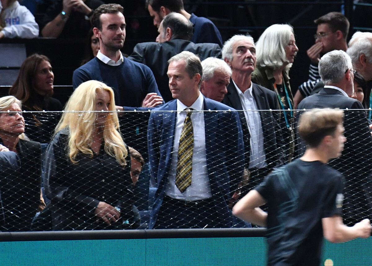 Photo : Stefan Edberg, sa femme Annette et Raymond Domenech ...