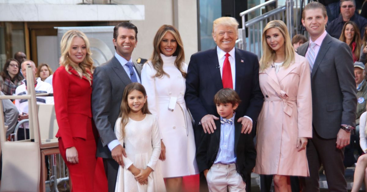 Donald Trump, sa fille Tiffany Trump, son fils Donald Jr Trump, sa ...