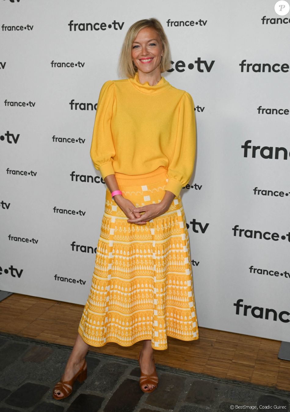 Maya Lauqué au photocall pour la conférence de presse de rentrée de ...