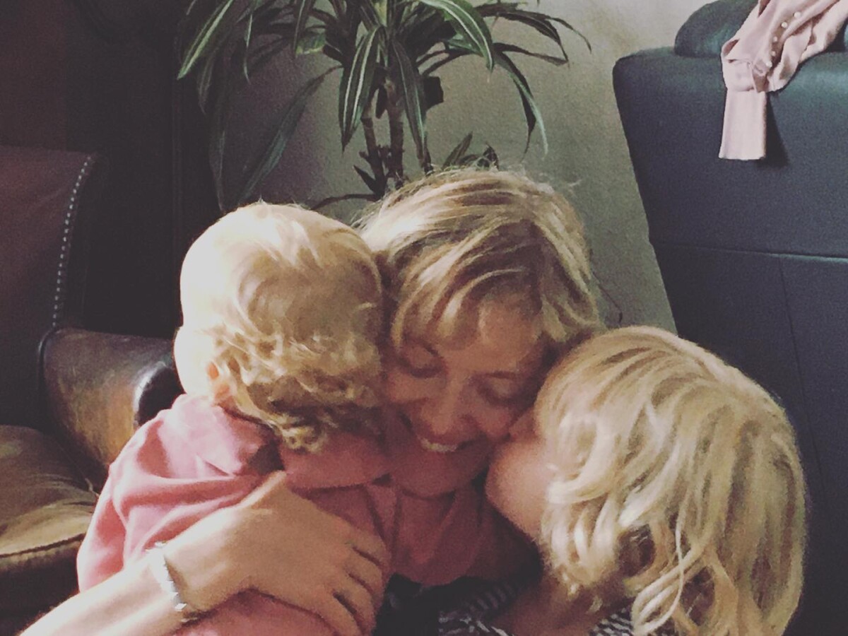 Photo : Maya Lauqué avec ses enfants Lucien et Jeanne - Purepeople