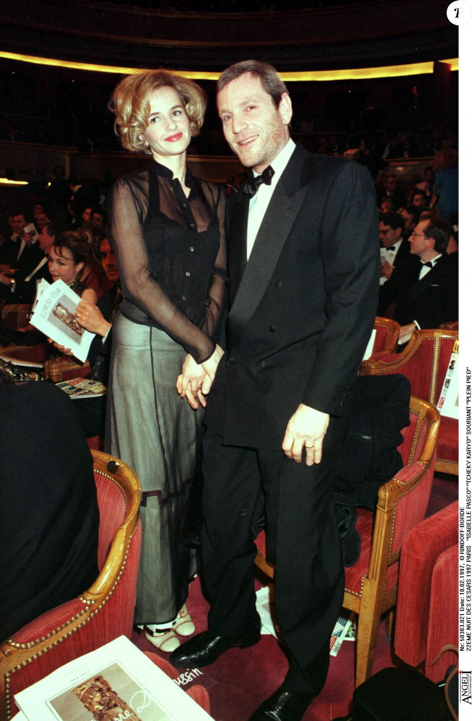 Tchéky Karyo et Isabelle Pasco en 1997 lors des César - Purepeople