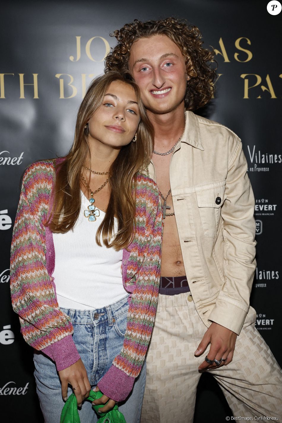 Exclusif - Joalukas Noah avec Stella Belmondo lors de la soirée d ...