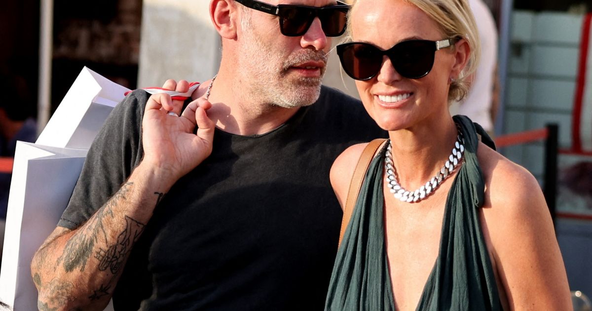 Laeticia Hallyday, son compagnon Jalil Lespert , sa fille Joy et leurs ...