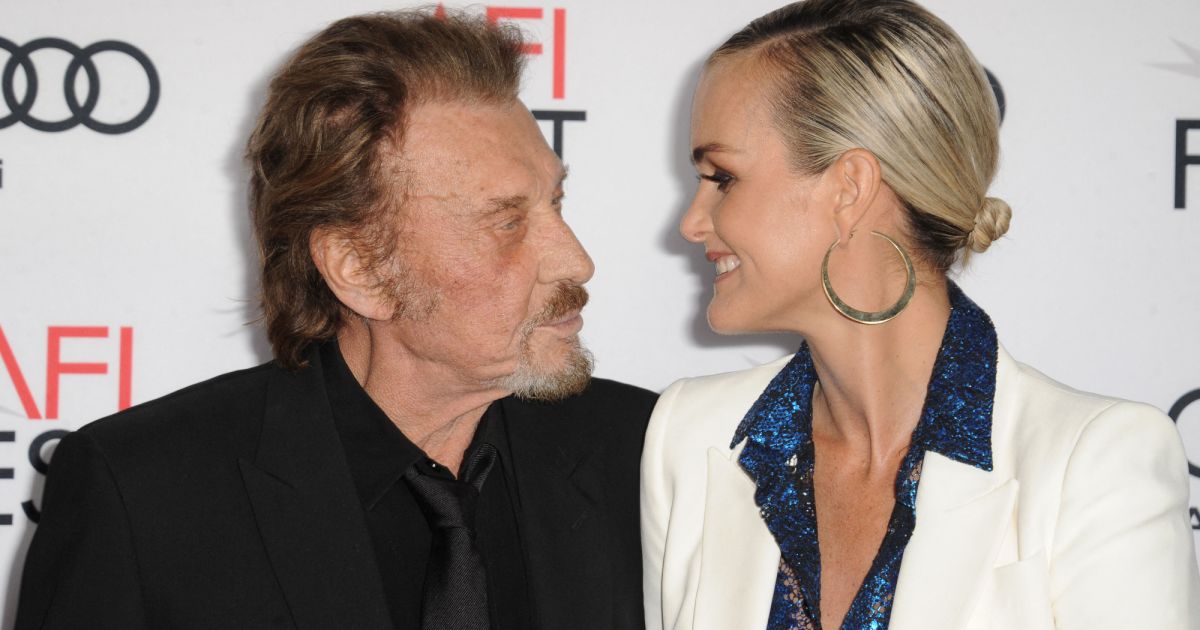 Johnny Hallyday et sa femme Laeticia Hallyday à la première de Rules ...