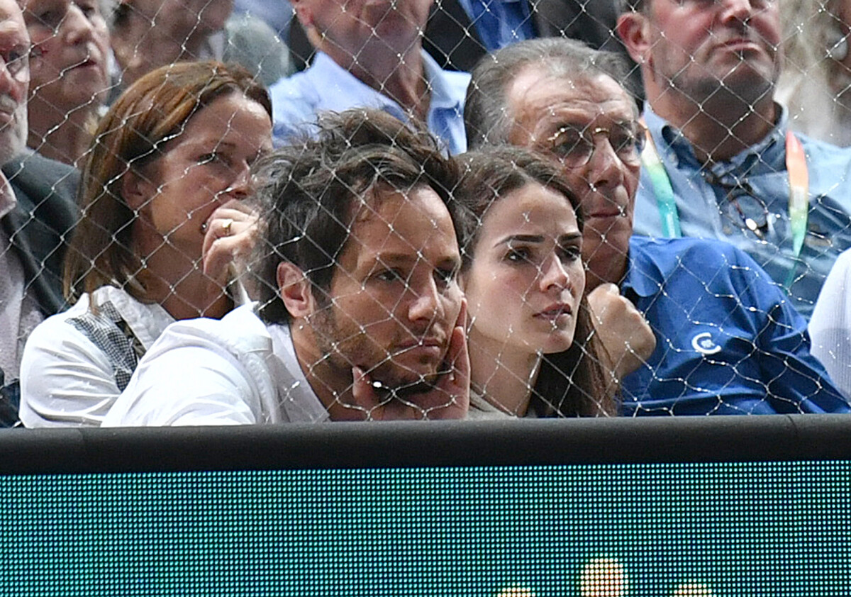 Photo : Vianney et sa femme Catherine Robert en tribune lors du tournoi ...