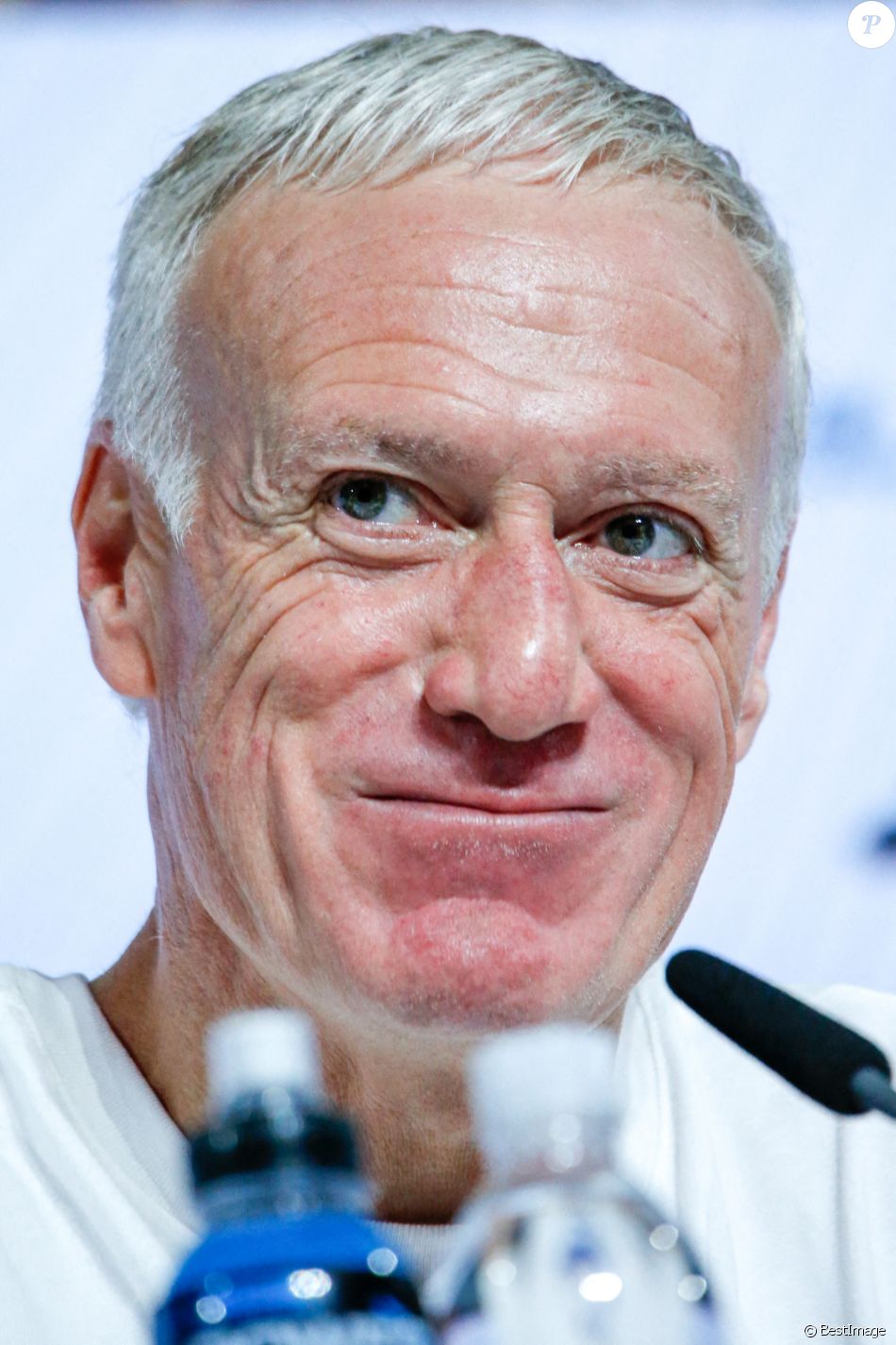 Didier Deschamps lors de la conférence de presse avant la finale France ...