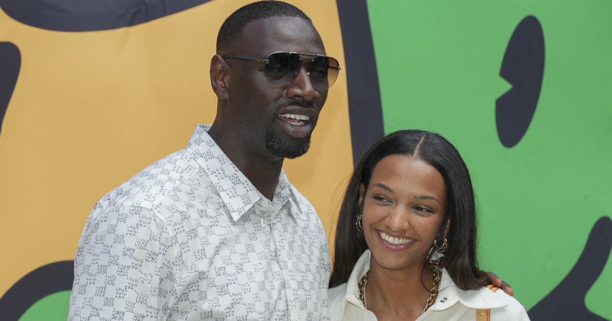 Omar Sy et sa fille Selly Sy - Photocall du défilé de mode Hommes Louis ...