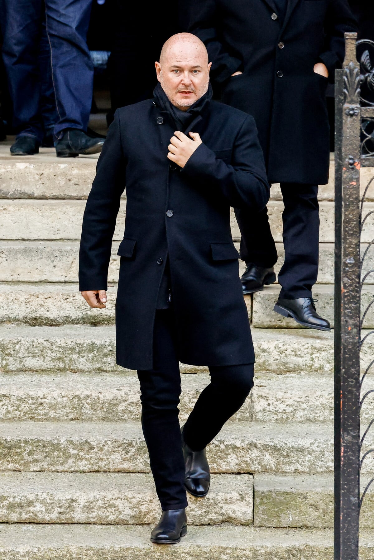 Photo : Sébastien Cauet - Sorties des obsèques de Jean-Pierre Pernaut ...