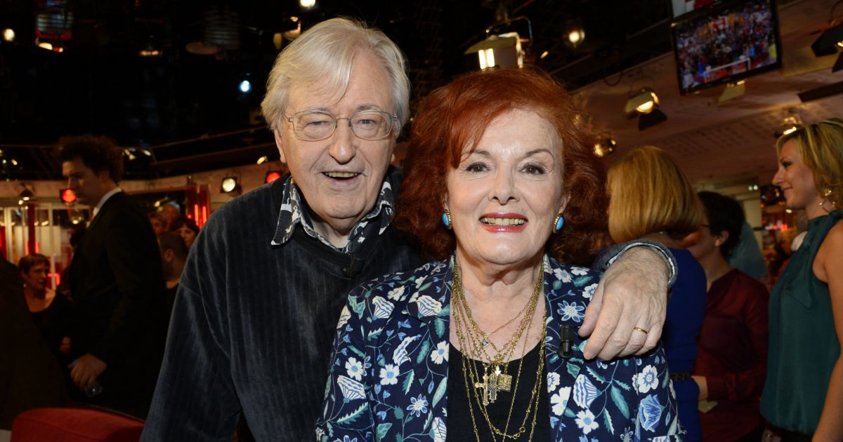 Louis Velle et son épouse Frédérique Hébrard - Enregistrement de l'émission Vivement Dimanche à ...