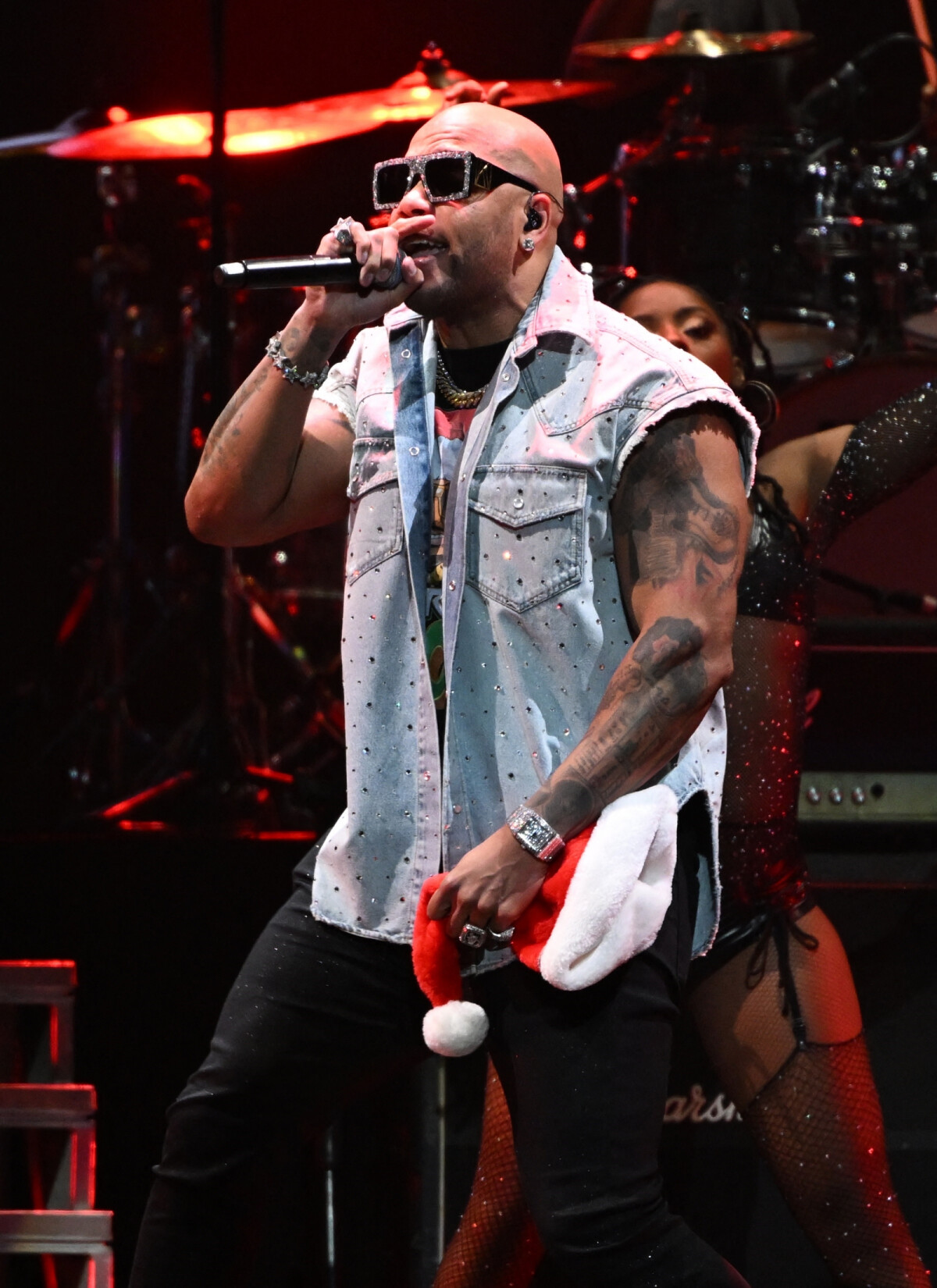 Photo : Flo Rida lors du concert "iHeartRadio Y100 Jingle Ball 2022" au ...