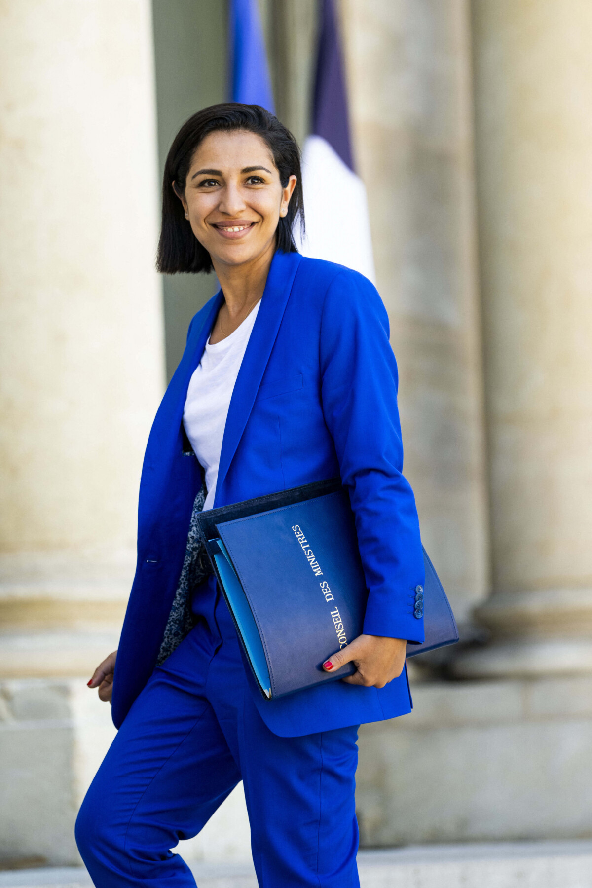 Photo : Sarah El Hairy au palais de l'Élysée à Paris le 4 juillet 2022 ...