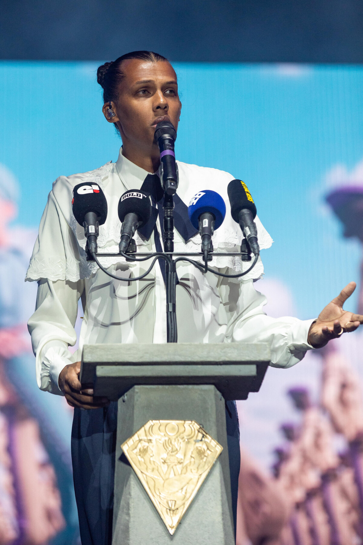 Photo : Le chanteur Stromae lors du Festival de Coachella à indio, Los ...