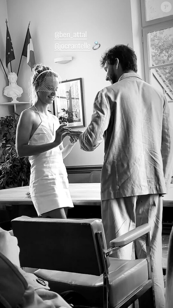 Mariage de Ben Attal et Jordane Crantelle : le couple partage des ...
