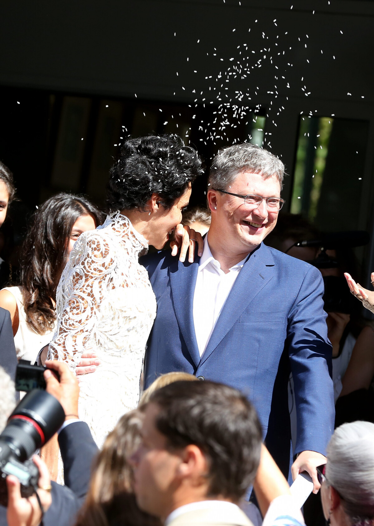 Photo : Mariage de Farida Khelfa et Henri Seydoux à Paris à la mairie ...