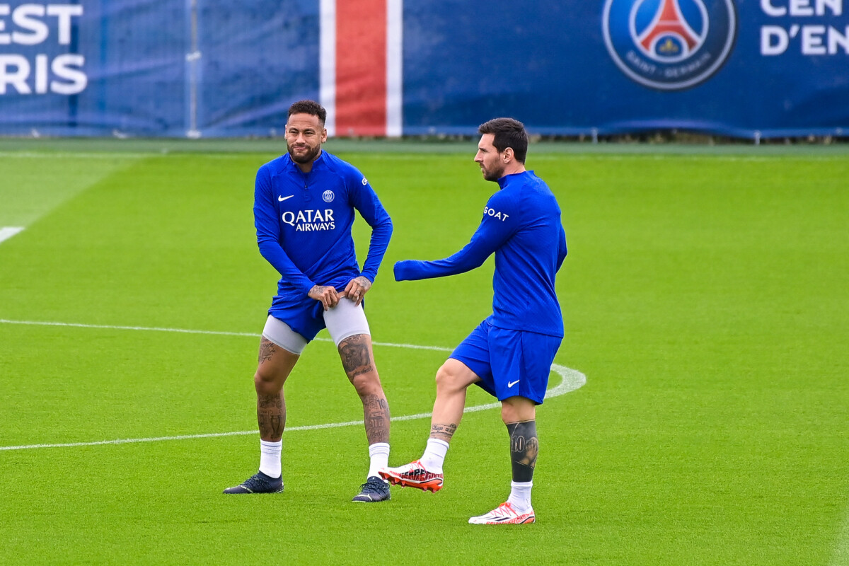 Photo : Neymar Jr ( 10 - PSG ) - Lionel Leo Messi ( 30 - PSG ...