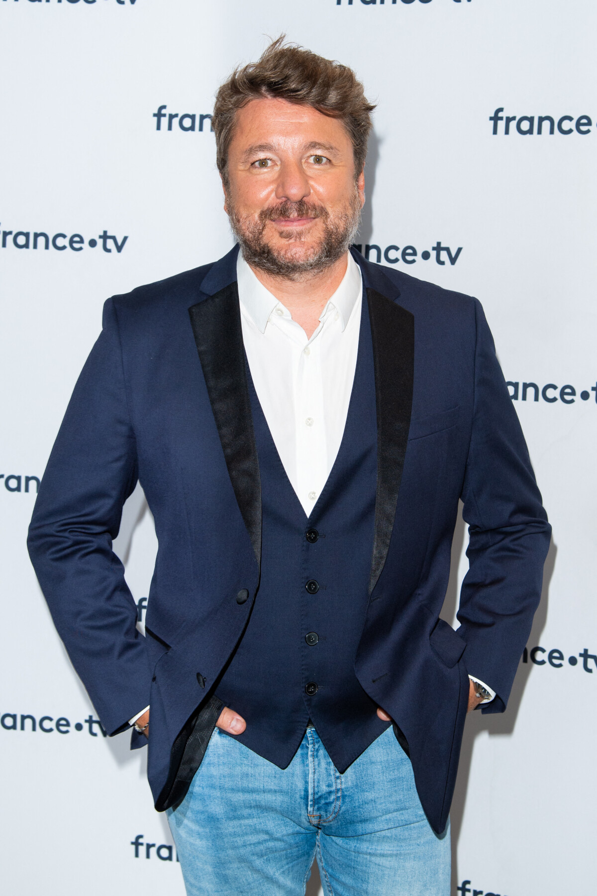 Photo : Bruno Guillon lors du photocall dans le cadre de la conférence ...