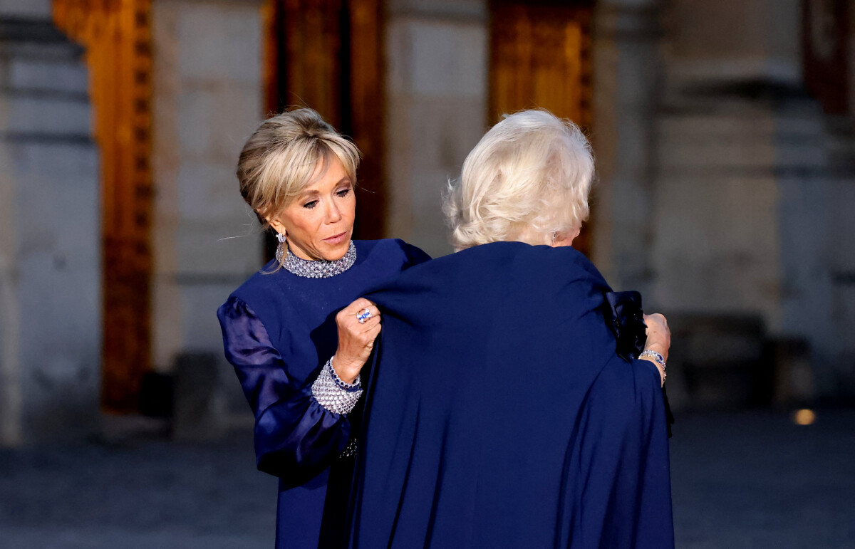 Photo : La reine consort Camilla Parker Bowles, Brigitte Macron - Dîner ...