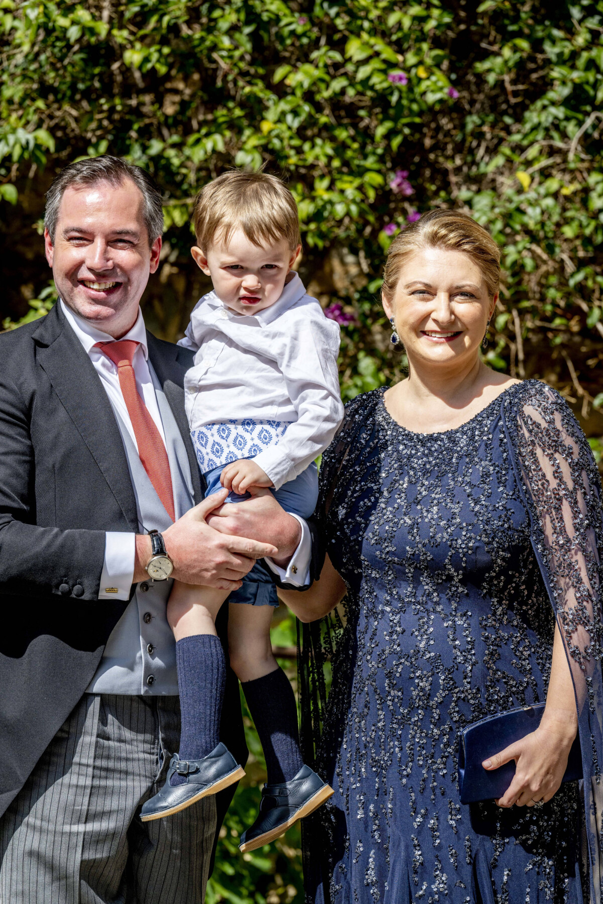 Photo : Grand-Duc Guillaume, Stephanie de Luxembourg, Prince Charles Jean Philippe Joseph Marie ...