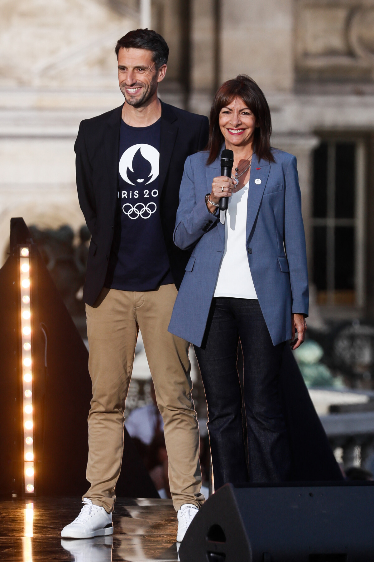 Photo : Exclusif - Tony Estanguet (pdt du Comité Olympique et paralympique), Anne Hidalgo (maire ...