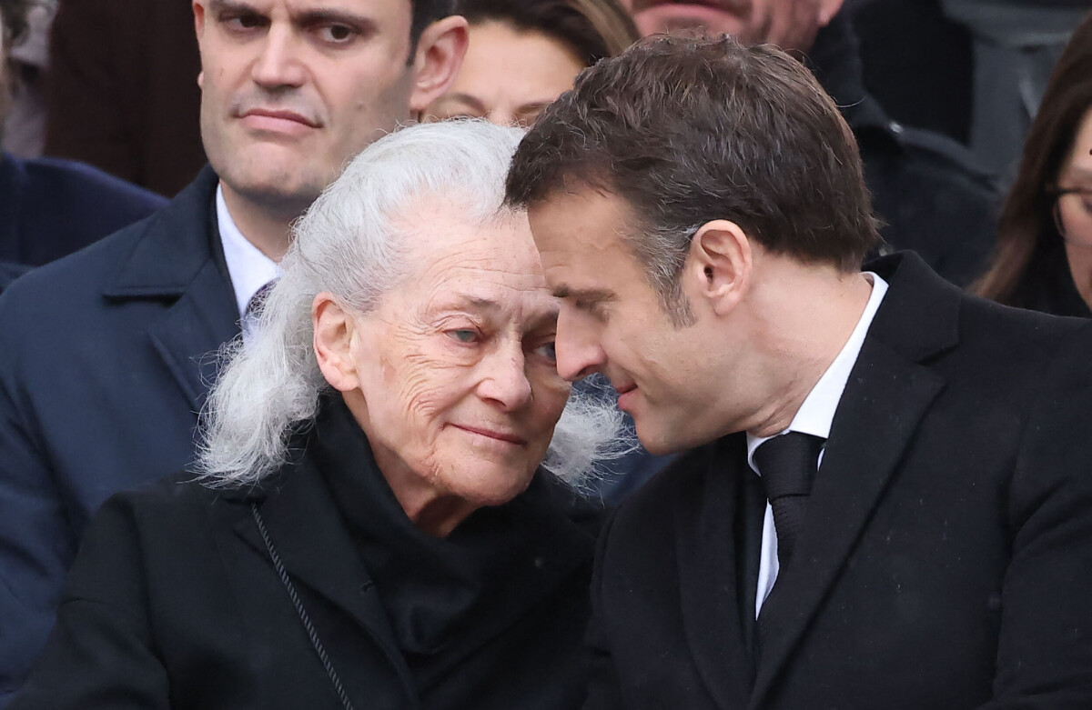 Photo : Elisabeth Badinter, le président de la République Emmanuel ...