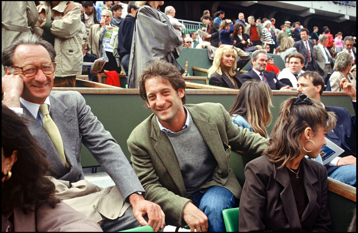 Photo : ARCHIVES - VINCENT LINDON ET SON PERE A ROLAND GARROS EN 1989 ...