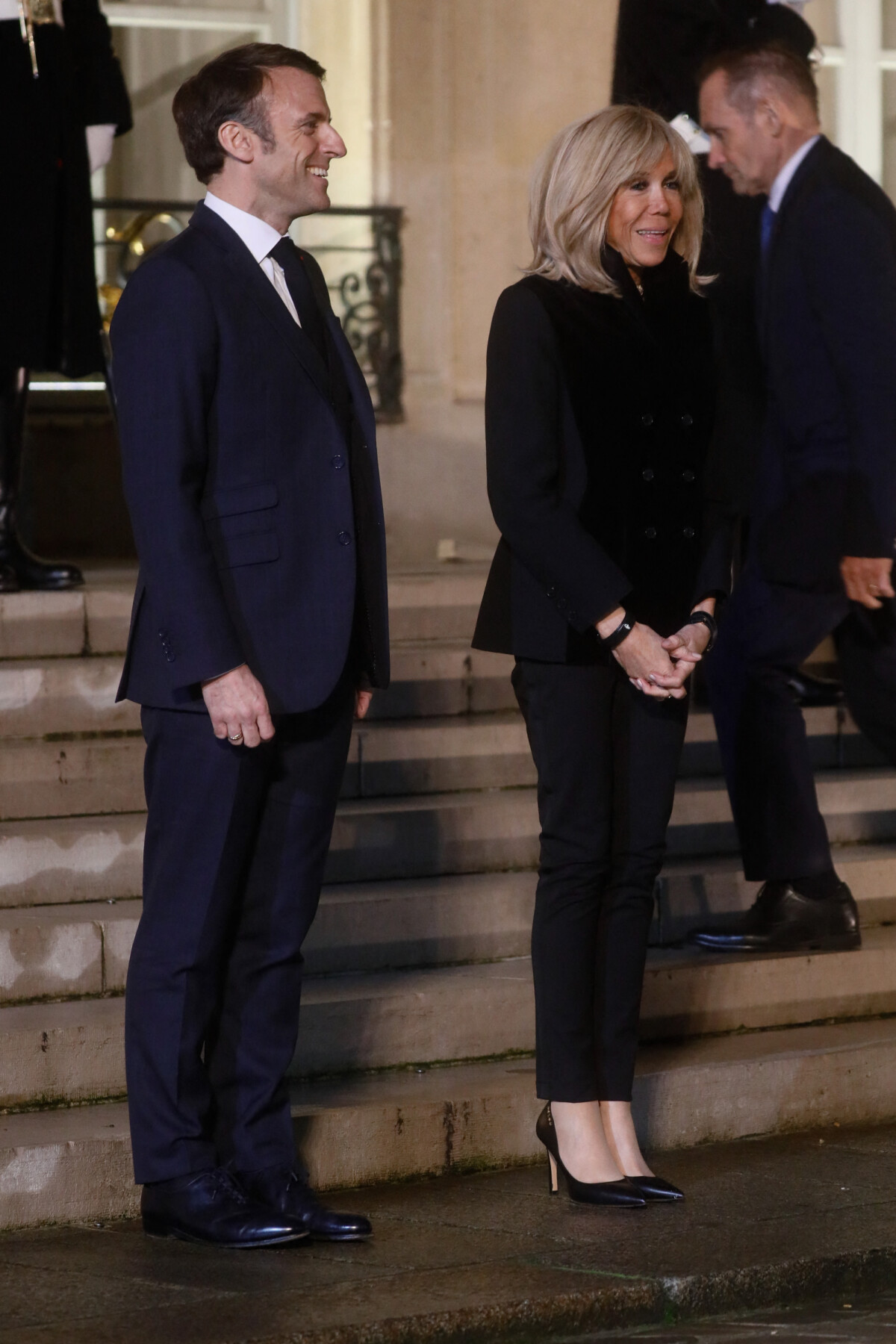 Photo : Emmanuel Macron et son épouse Brigitte Macron avaient organisé un dîner en l'honneur de ...