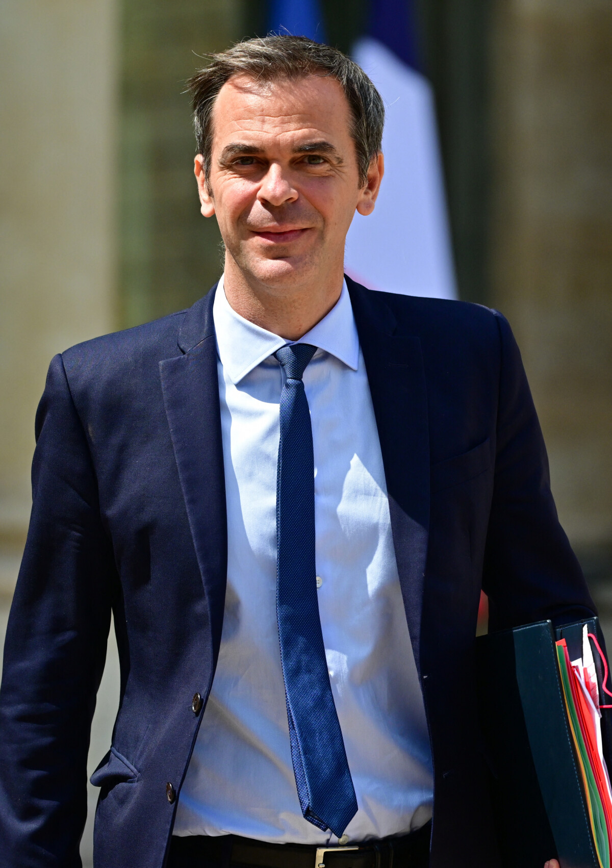 Photo : Olivier Véran, porte-parole du Gouvernement - Sortie du conseil ...