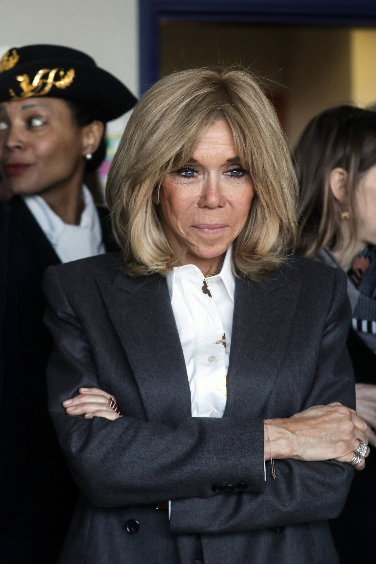 Photo : Brigitte Macron lors de la visite de l'Institut médico-éducatif ...