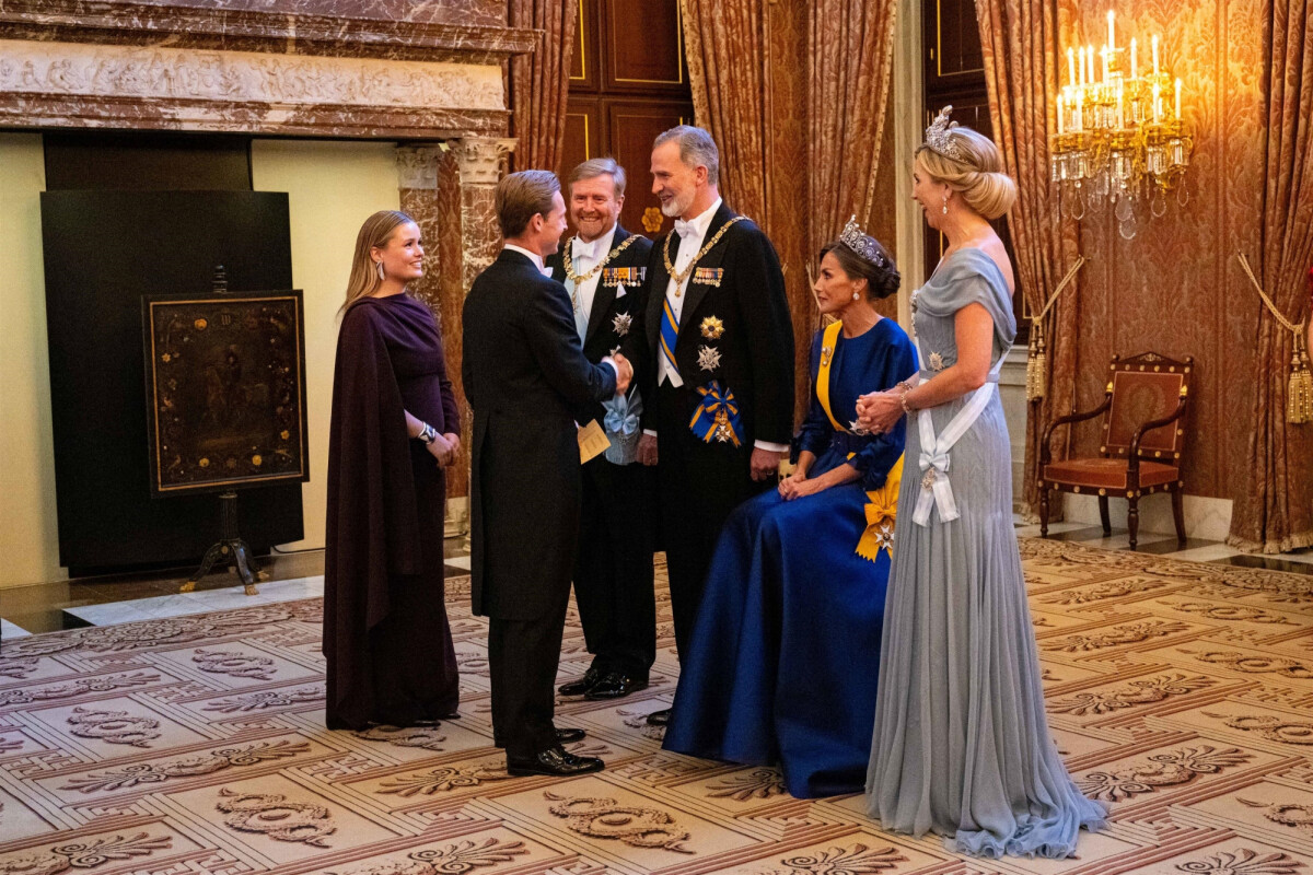 Photo : Dîner d'état au palais royal d'Amsterdam en l'honneur de la ...