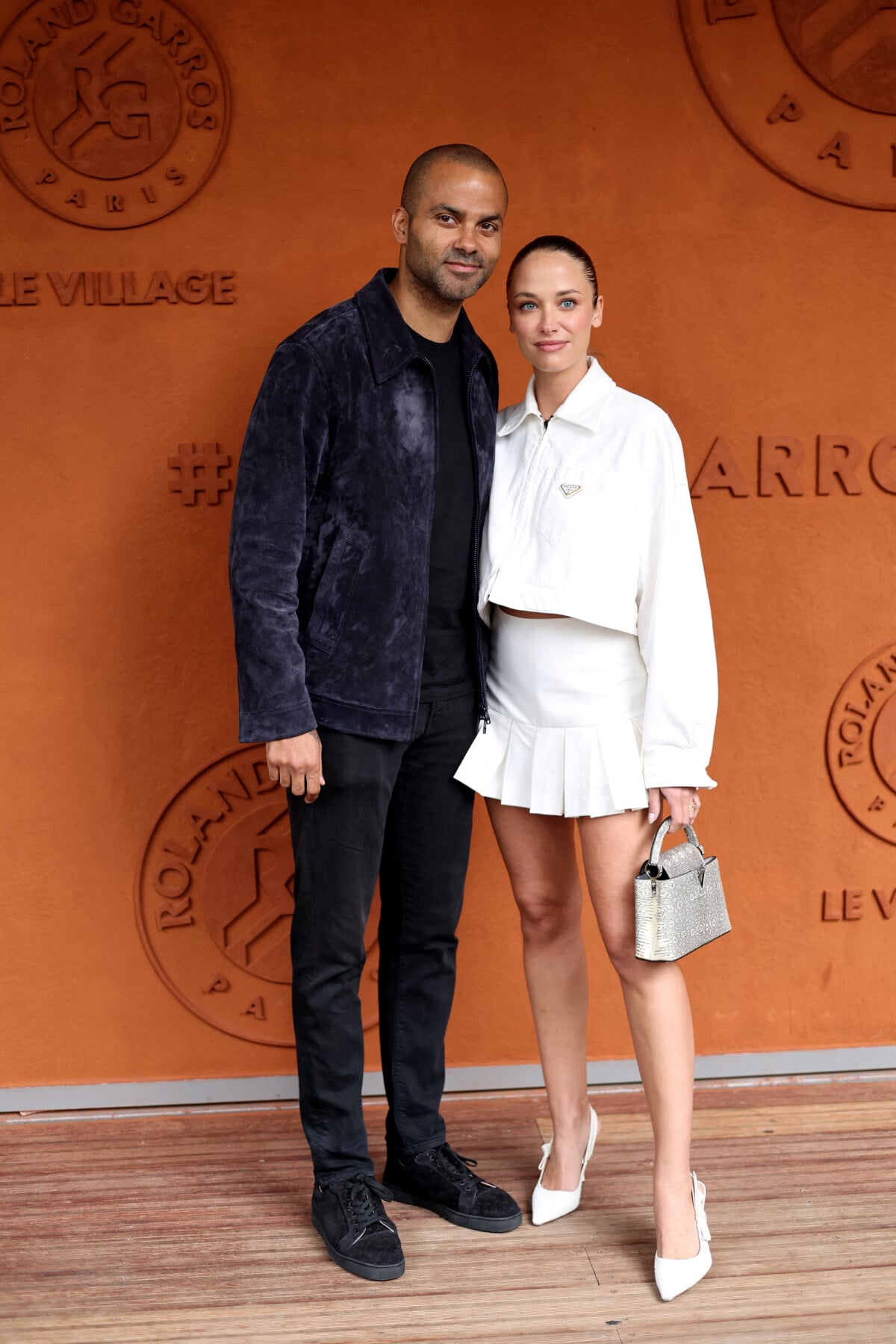 Photo : Tony Parker et sa compagne Agathe Teyssier au village lors des ...