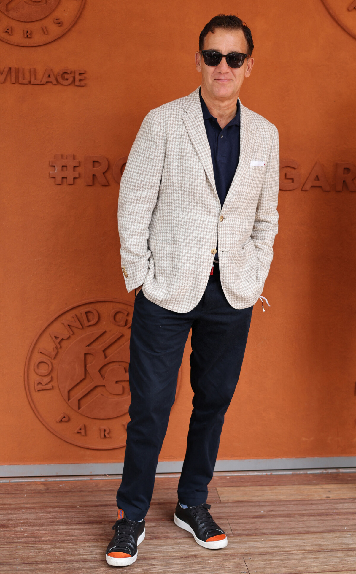 Photo : Clive Owen lors des Internationaux de France de tennis de ...