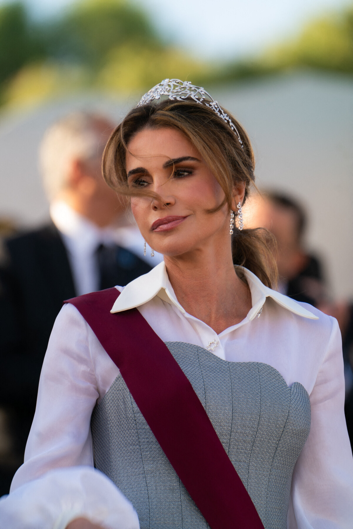 Photo : De son côté, la reine Rania de Jordanie est apparue dans un ...