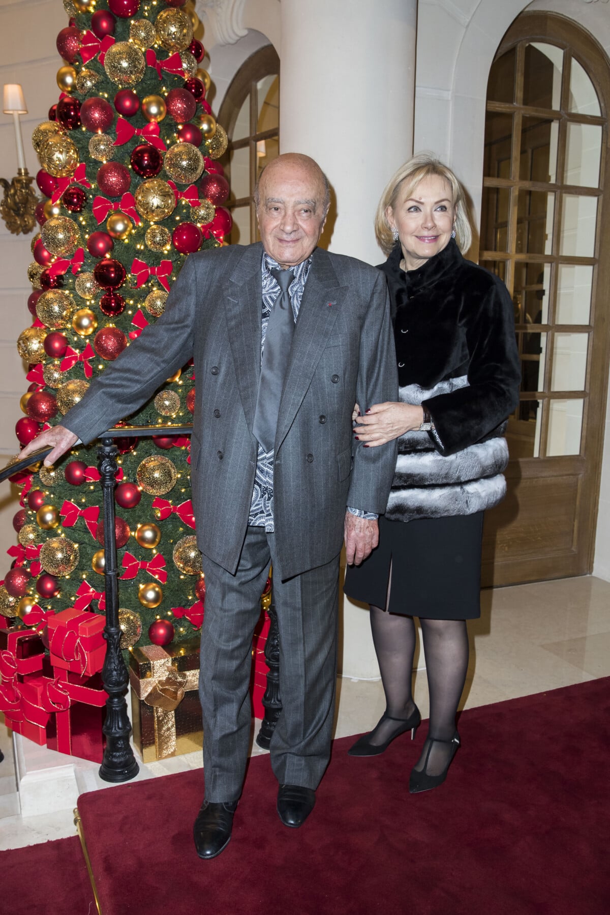 Photo : Mohamed Al-Fayed et sa femme Heini Wathén - Photocall lors du ...