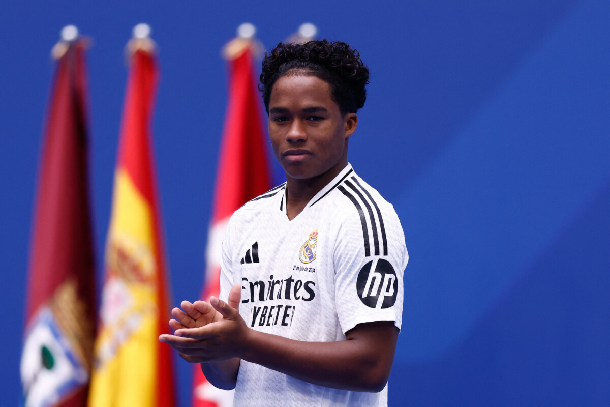 Photo : Endrick, 18 ans, est arrivé à Madrid cet été Endrick Felipe ...
