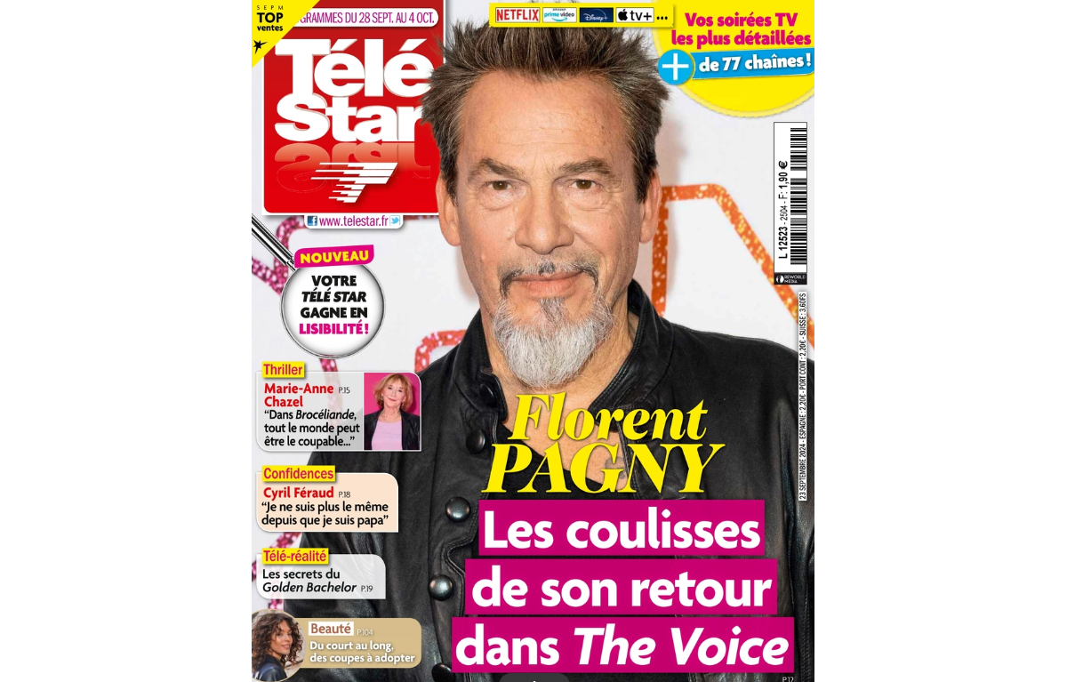 Photo : Couverture du magazine "Télé Star" du 23 septembre 2024 ...
