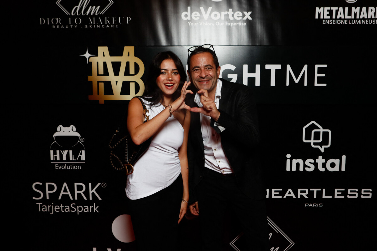 Photo : Exclusif - Miel Abitbol et son père - Photocall de la soirée de ...