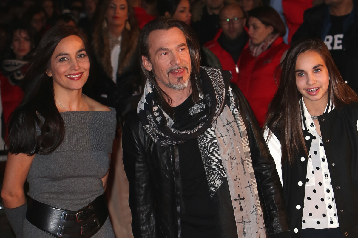 Photo : Florent Pagny, sa femme Azucena et leur fille Ael lors de la ...