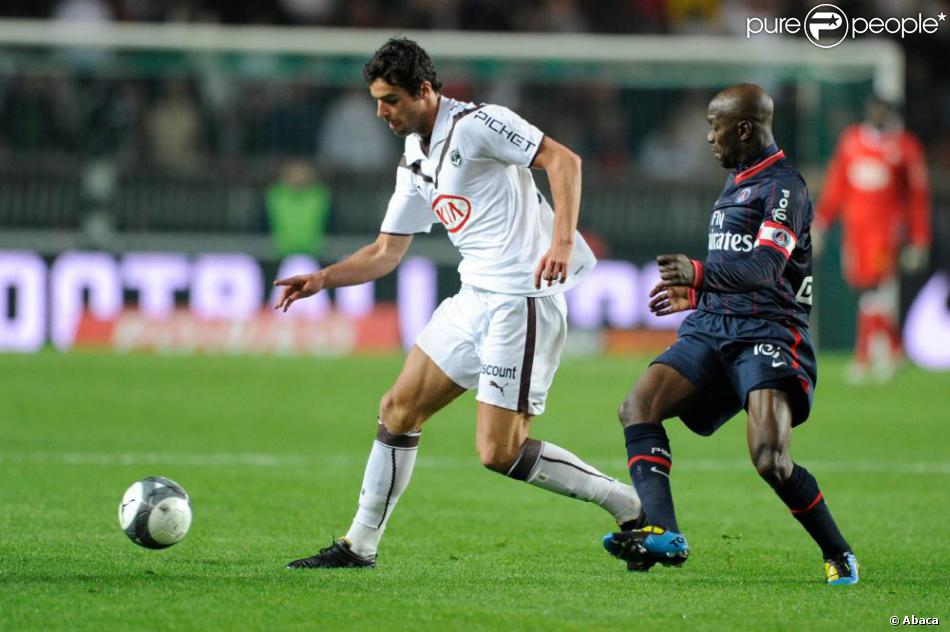 Yoann Gourcuff (Bordeaux) et Claude Makelele (PSG), au Parc des Princes ...