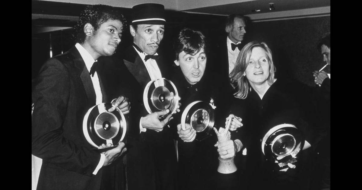 Michael Jackson, Paul McCartney et sa femme Linda, en 1983 - Purepeople