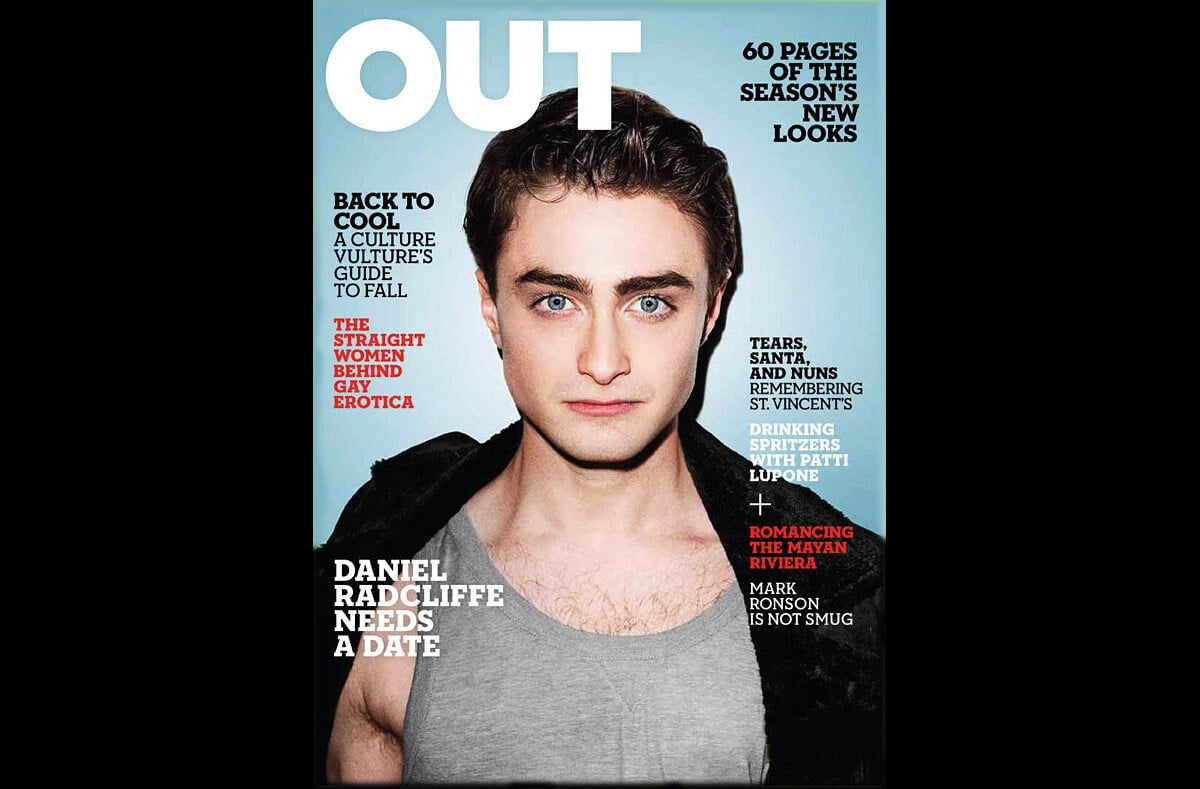 Photo : Daniel Radcliffe en couverture du magazine Out - Purepeople