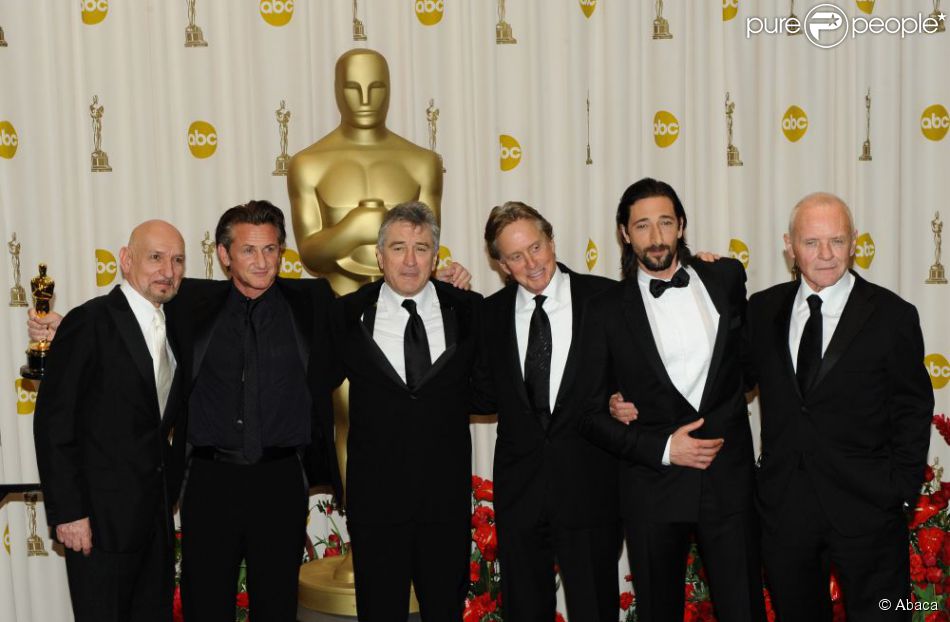 Sean Penn et Robert de Niro, entourés de Ben Kingsley, Michael Douglas ...