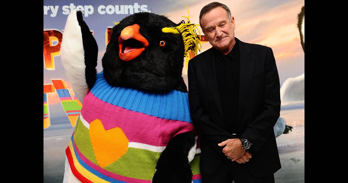 Robin Williams (Ramon/Lovelace) pour l'avant-première de Happy Feet 2 à ...