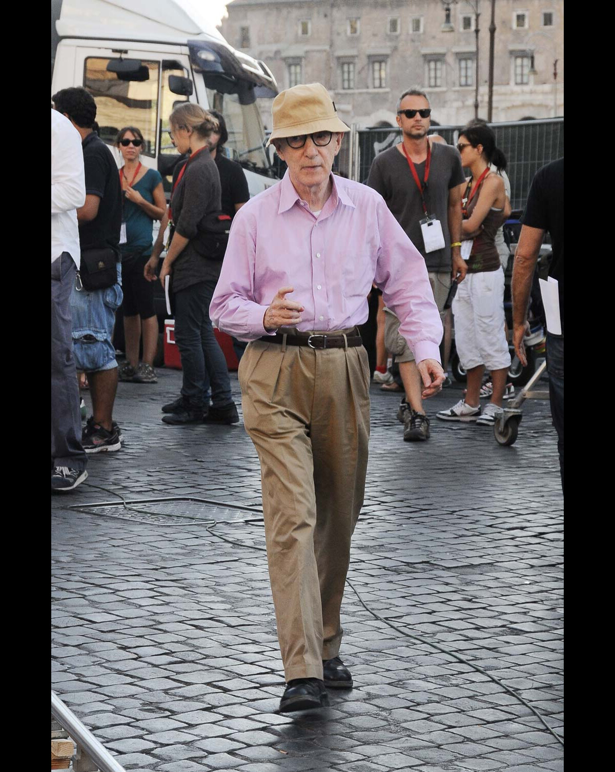 Photo : Woody Allen à Rome le 23 août 2011. - Purepeople
