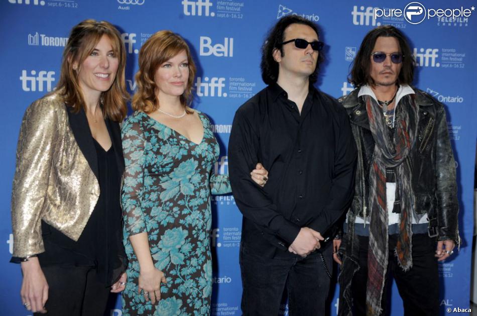Amy Berg, Lorri Davis, Damien Echols et Johnny Depp lors du Festival ...